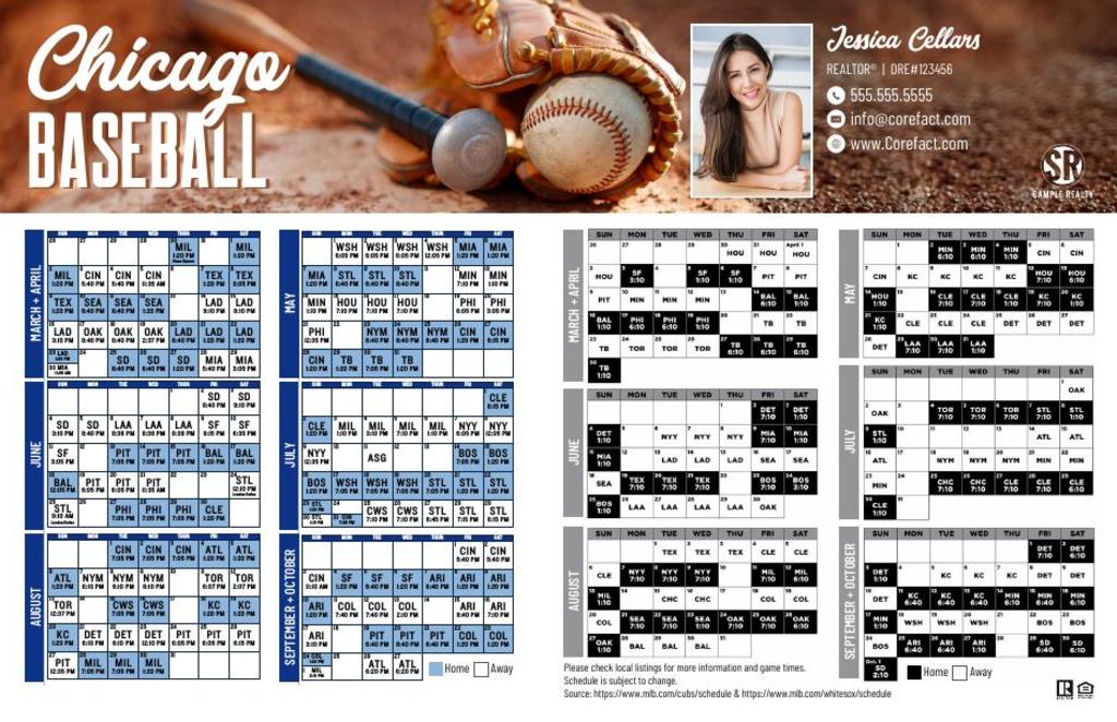 Corefact | Product: Baseball Schedule Magnet Combo - Chicago (Print Only)