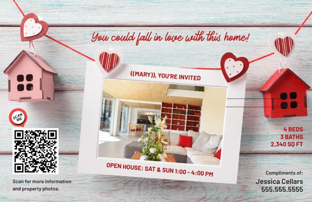Corefact | Product: Seasonal Postcard Open House - Valentines